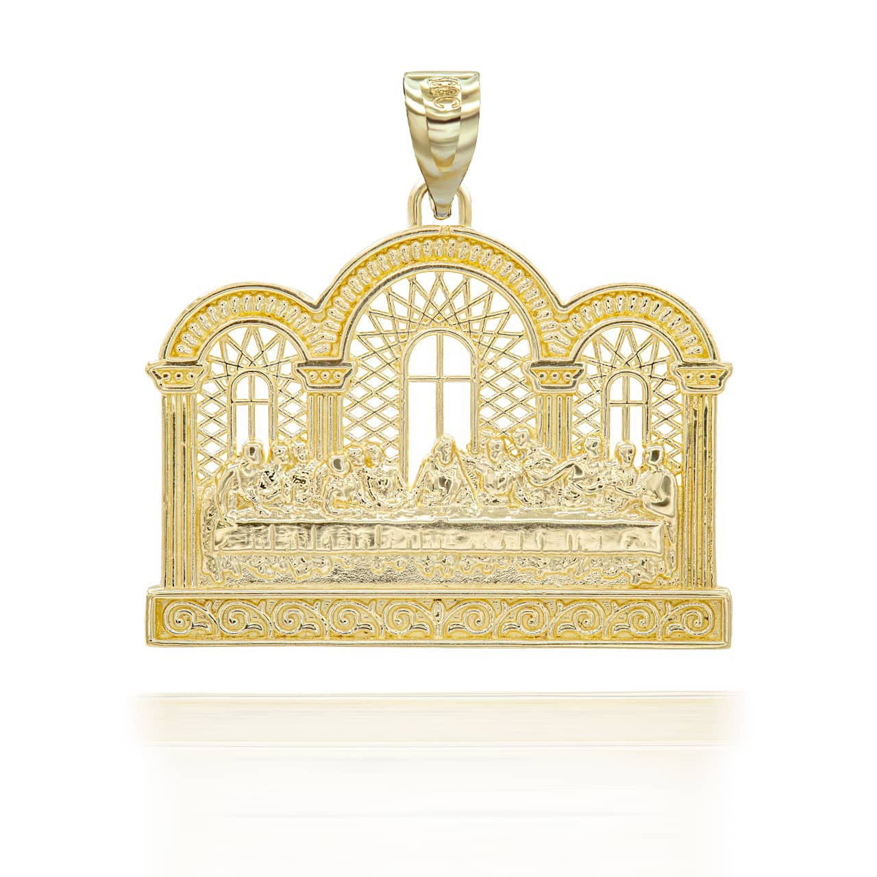 Gold Last Supper Pendant Necklace
