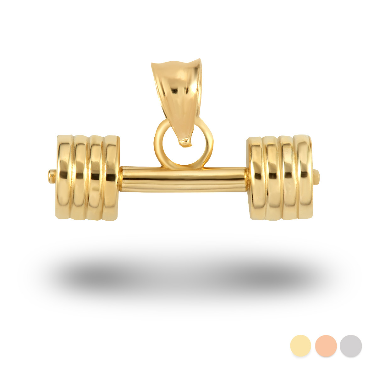 Gold Barbell Weightlifting Fitness Gym Pendant Necklace| Factory Direct ...