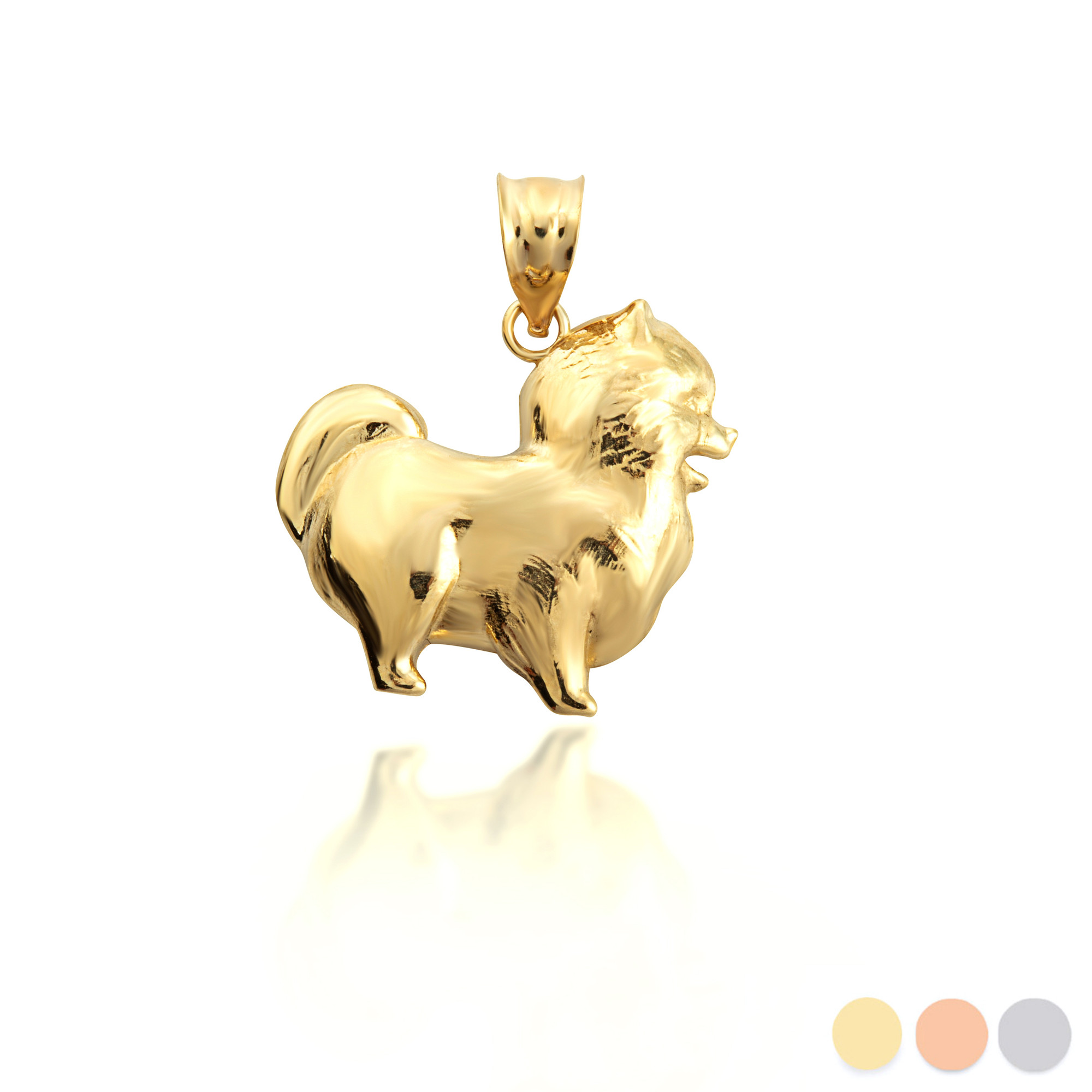 Gold Pomeranian PomChi Chihuahua Pet Dog Pendant Necklace | Factory ...
