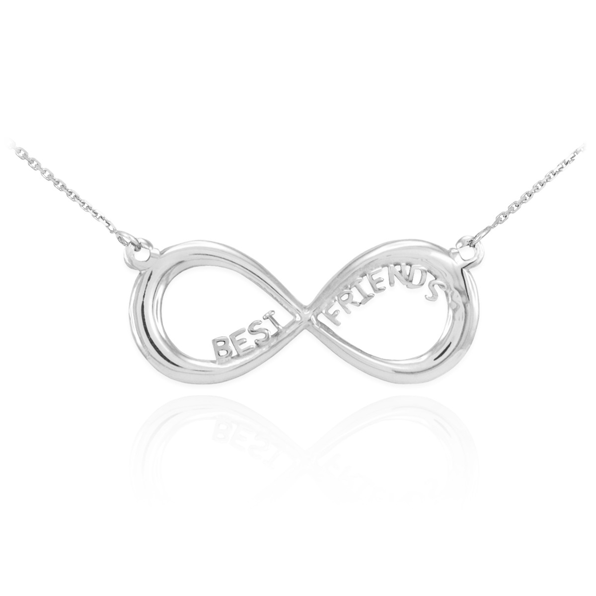 925 Sterling Silver "BEST FRIENDS" Infinity Necklace
