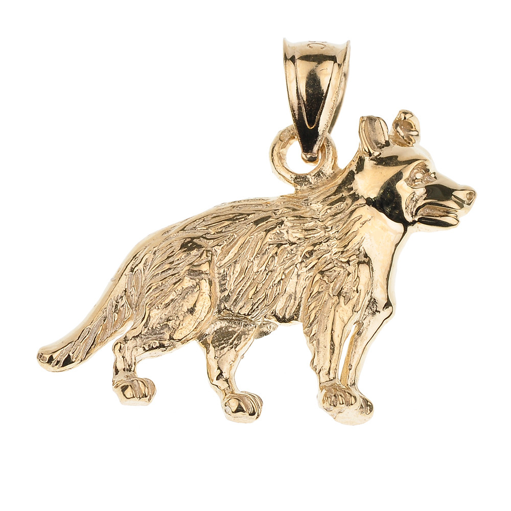 Gold German Shepherd K9 Dog Pendant Necklace | Gold German Shepherd K9 ...