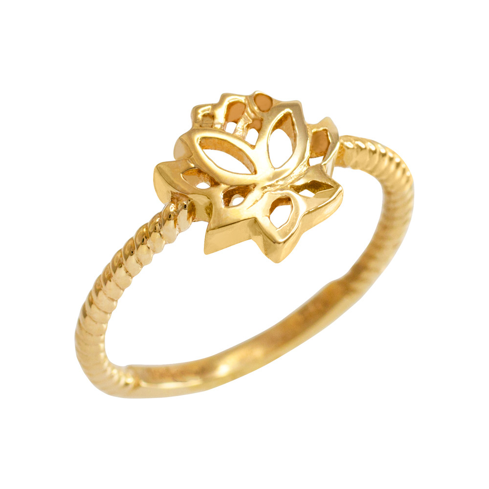 Gold Lotus Flower Pendant