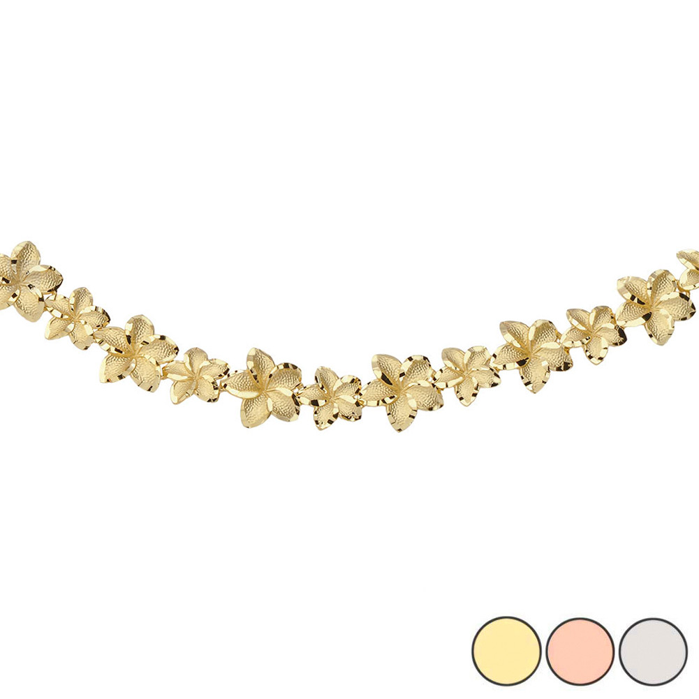 Gold Hawaiian Plumeria Flower Ring | Factory Direct Jewelry
