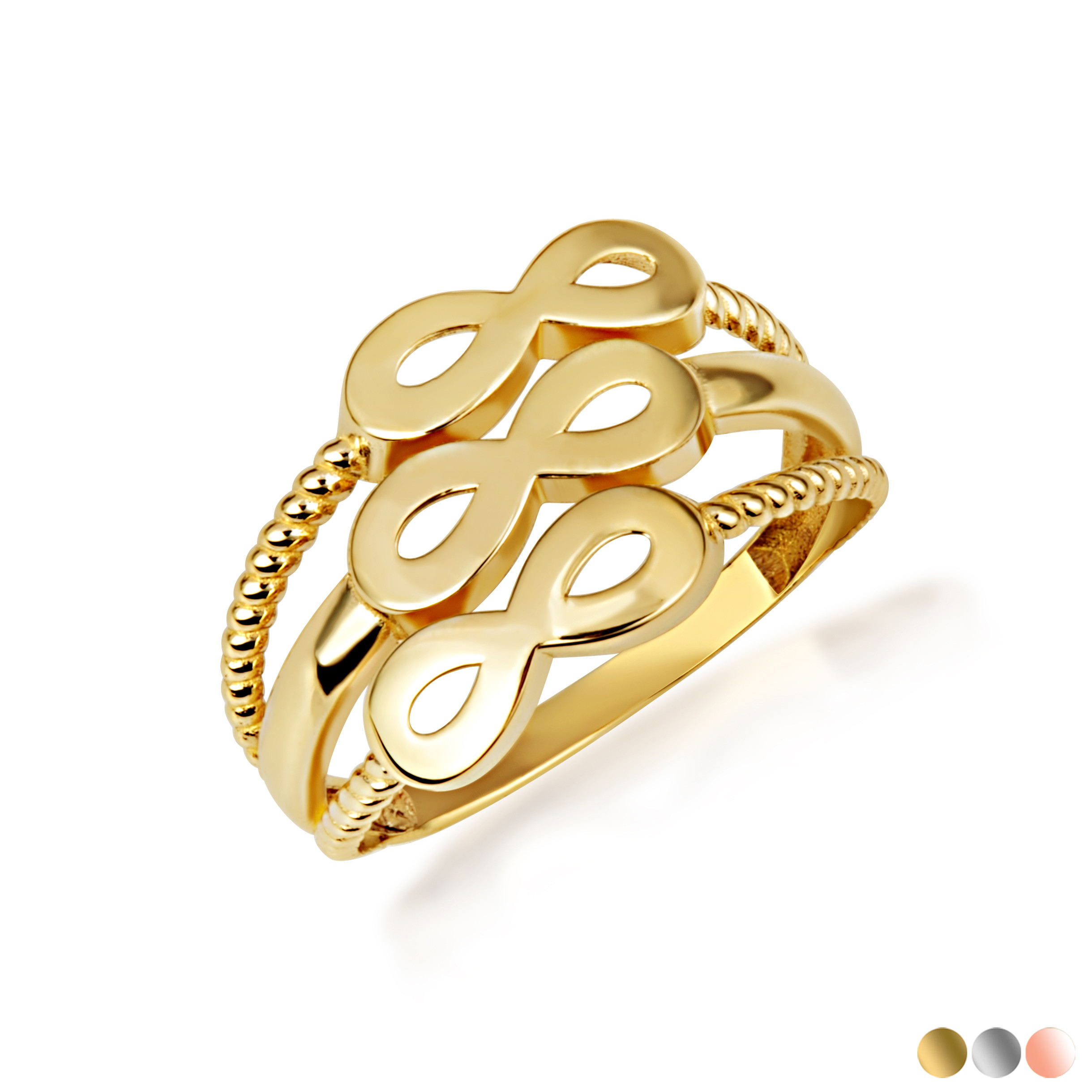 Gold Infinity Knot Band Ring | Factory Direct Jewelry