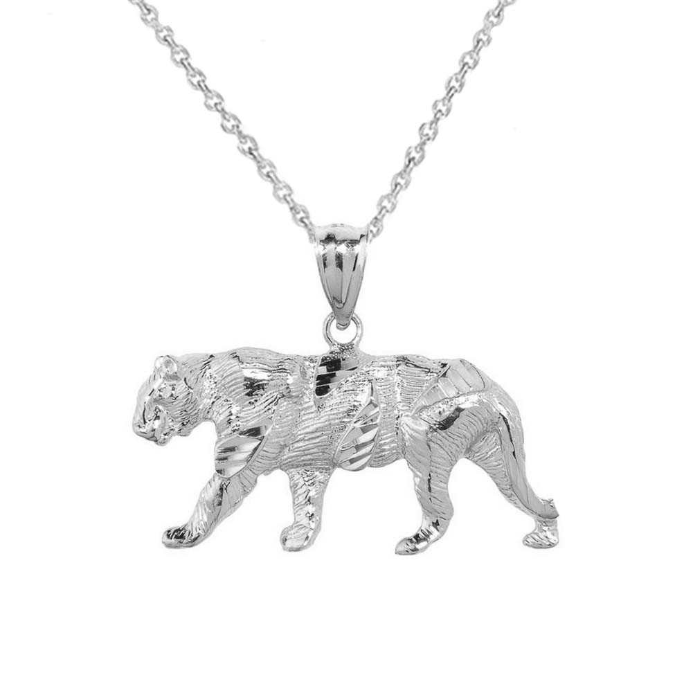 Roaring Tiger Pendant Necklace in Gold (Medium) 1.31 in. (Yellow/Rose ...