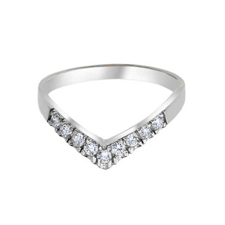 Solid 925 Sterling Silver Chevron Ring for Women