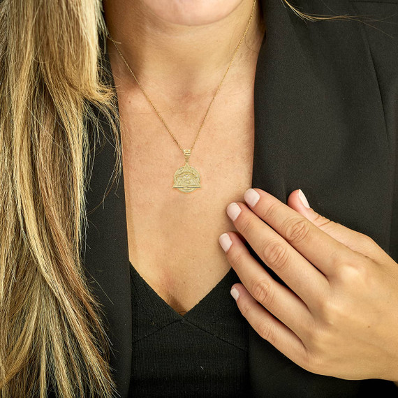 Gold All Seeing Eye of Providence Necklace