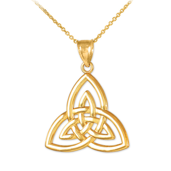 Round Gold Trinity Pendant