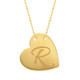 Gold Cursive Letter "A-Z" Initial Heart Pendant Necklace | Factory ...