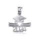 Gold Class Of 2024 Graduation Cap & Diploma Heart Pendant Necklace ...