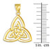 Round Gold Trinity Pendant