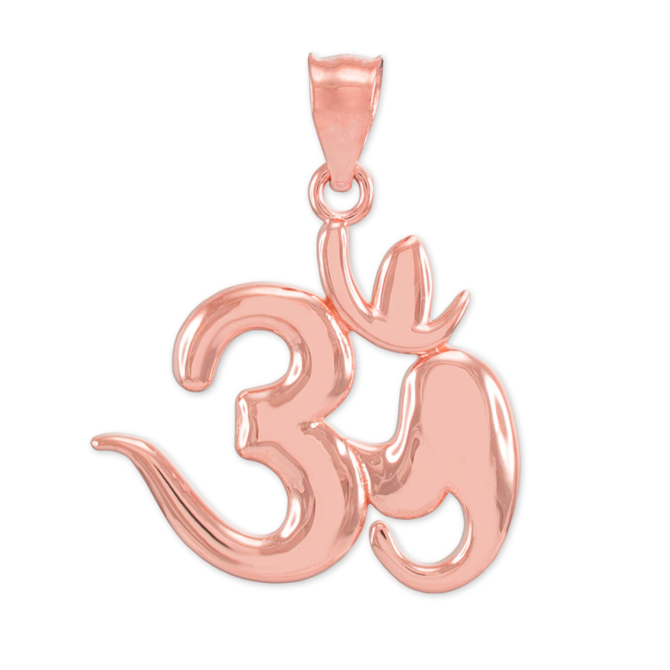 Two-Tone Gold Om Symbol Pendant Necklace | Om Pendants
