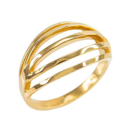 Solid Gold Layered Ring | Factory Direct Jewelry