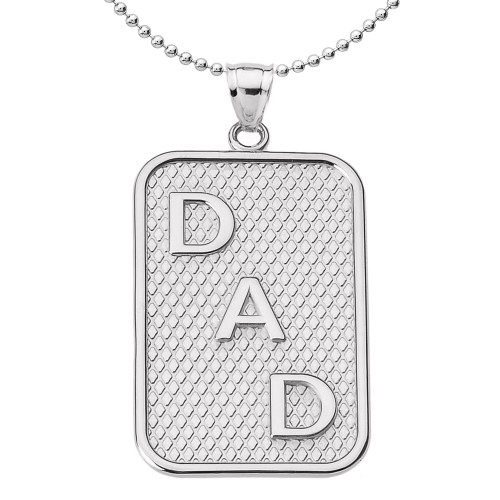 Sterling Silver "DAD" Pendant Necklace