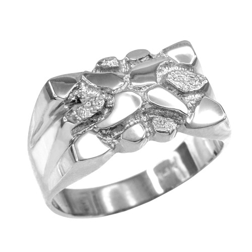 High Polish .925 Sterling Silver Nugget Ring | Factory Direct Jewelry