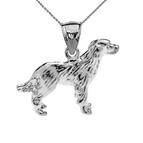 Labrador Pendant Necklace in Sterling Silver