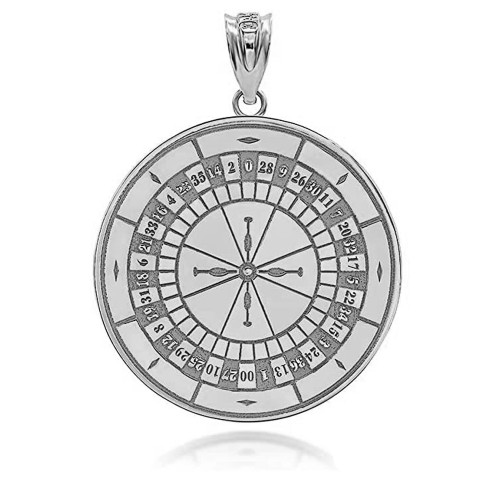 Silver Personalized Name Engraved Casino Gambling Roulette Wheel Charm ...