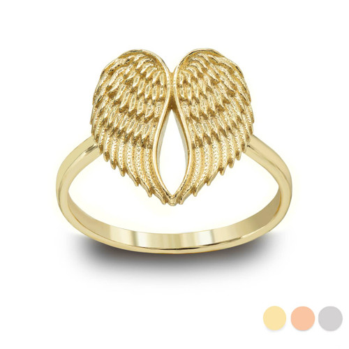 Gold Angel Wing Ring - Factory Direct Jewelry