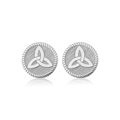 .925 Sterling Silver Celtic Irish Trinity Knot Cufflinks | Factory Direct Jewelry