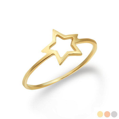 Gold Star Shaped Ring | Factory Direct Jewelry