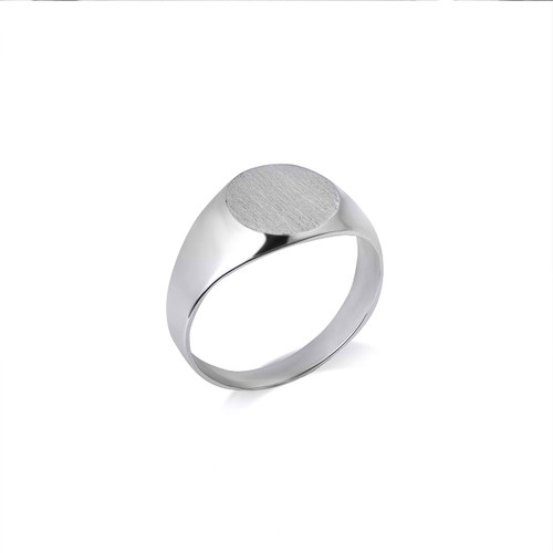 .925 Sterling Silver Engravable ﻿Round Signet Pinky Ring | Factory ...
