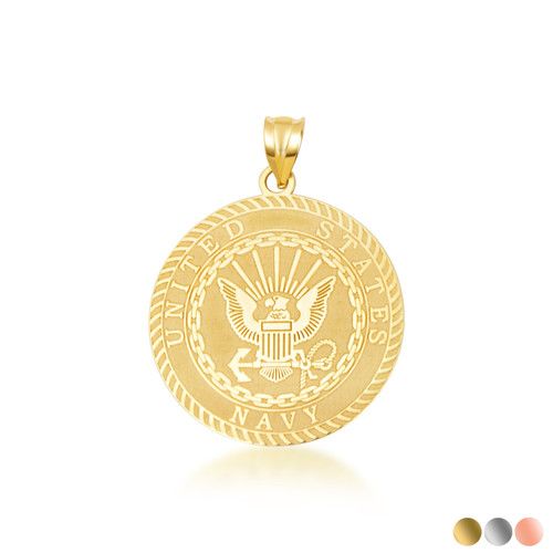 Gold United States Navy Emblem Textured Medallion Officially Licensed ...