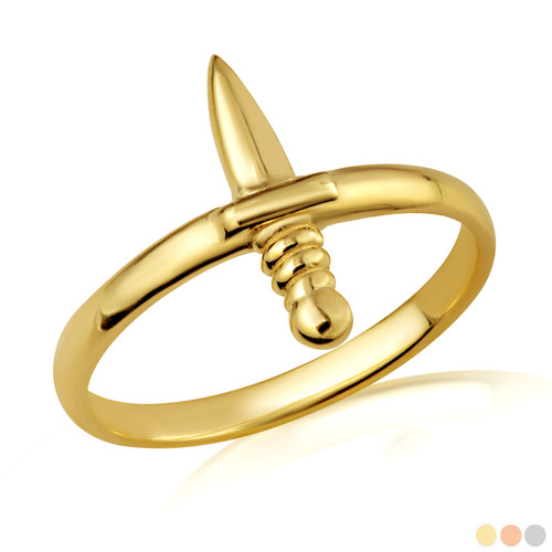 Gold Medieval Sword Ring | Factory Direct Jewelry