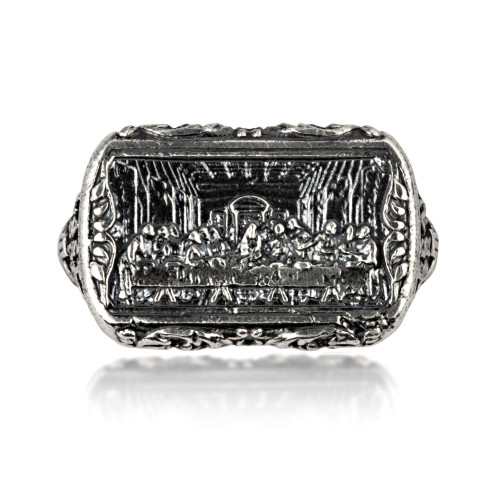 .925 Sterling Silver Biblical Last Supper Jesus Christ Apostles Men's ...