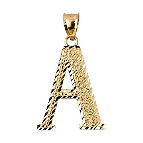 10K/14K Gold Custom Initial Necklace | Factory Direct Jewelry