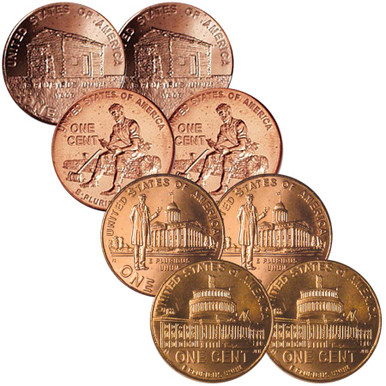 2009 P & D Lincoln Cent 8 Coin Type Set Brilliant Uncirculated ...