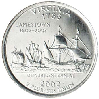 2000-D Virginia Quarter Brilliant Uncirculated | International Coins ...