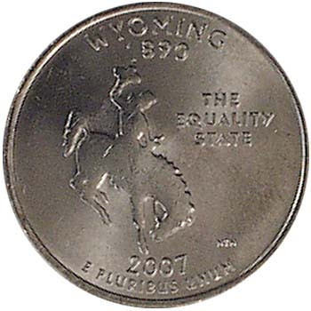2007-D Wyoming Quarter Brilliant Uncirculated | International Coins ...