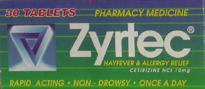 Zyrtec Tablets 30 - Cetirizine 10mg