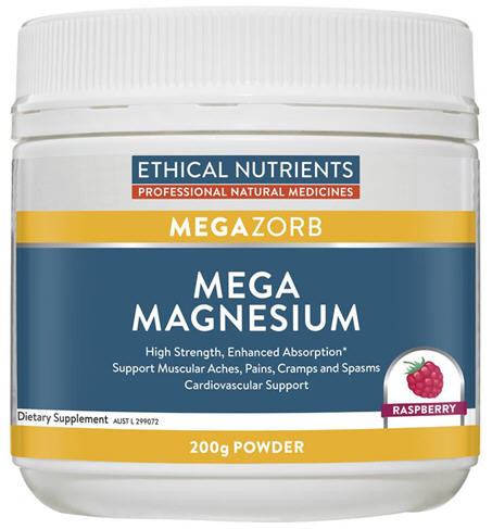 Ethical Nutrients Mega Magnesium Powder Raspberry 200g