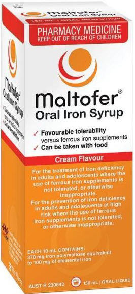Maltofer Iron Syrup (Elemental Iron 100mg/10ml) Oral Liquid 150ml