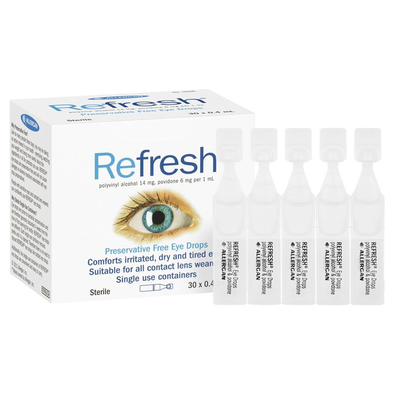 Refresh Eye Preservative Free Drops Single Use Containers 30 x 0.4ml ...