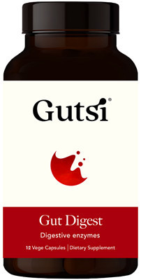 Gutsi Gut Digest Digestive Enzymes Vege Capsules 12