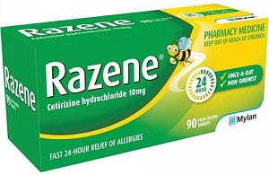 Razene Tablets 10mg 90