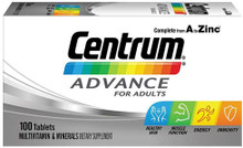 Centrum Advance Multivitamin and Mineral Tablets 100