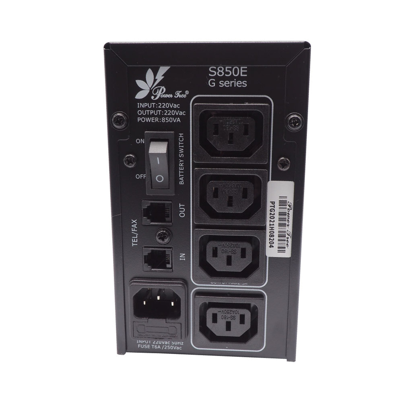 POWER TREE UPS 850 VA / 510 WATTS. LINE-INTERACTIVE. OUTLETS: 3X C13 ...