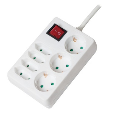 Logilink Power Strip 7-way socket + Switch 3xCEE 7/3 + 4xCEE 7/16 5m ...