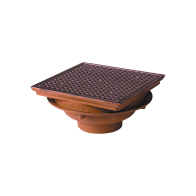 Jay R. Smith 1410-Y04 4" Cast Iron No Hub Large 14" Deck Drain - 24hr ...