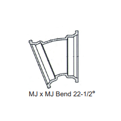 Sigma DMB622 6" Ductile Iron C153 MJ X MJ 22.5° Elbow Mechanical Joint ...