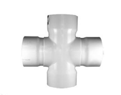 Charlotte Pipe 410 6" PVC DWV Tee Cross (All Hub) - 24hr Supply