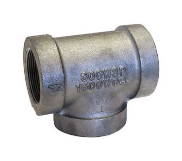 Anvil 0310516000 1/2" Black Malleable Iron Straight Tee (Class 300 XH ...