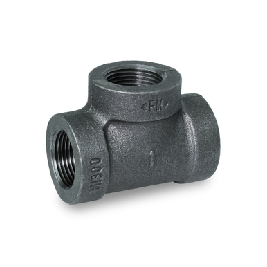 Everflow BXTE0100 1" XH Black Malleable Tee Class 300 - 24hr Supply