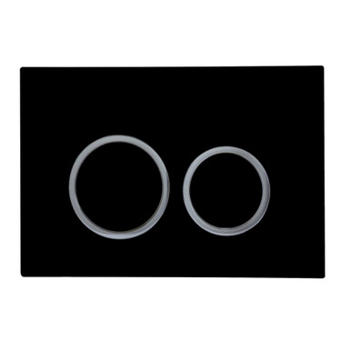 Fine Fixtures Flush Actuator - Round Push Button 10″ x 7″ - Black Matte ...