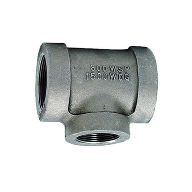 SCI 2" X 1" Black Malleable Carbon Steel Reducing Tee (Class 300 XH ...
