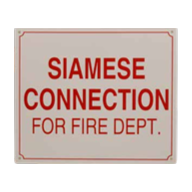 Raven 7" X 9" Siamese Connection For Fire Dept. Aluminum Sign - 24hr Supply