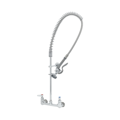 T&S Brass B-0133-B 8" EasyInstall Pre-Rinse Spring Action Wall Mount ...